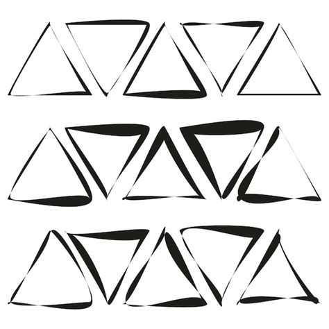 Premium Vector Set Of Abstract Triangles In Various Perspectives