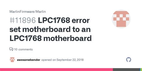 Lpc1768 Error Set Motherboard To An Lpc1768 Motherboard · Issue 11896