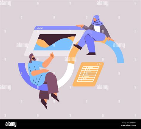 Arab Developers Creating Website Ui Interface Web Application