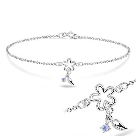 Joy S Zilveren Bloem Armband 18 Cm Daisy Met Bedeltje