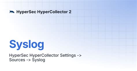 Syslog Hypersec Hypercollector 2