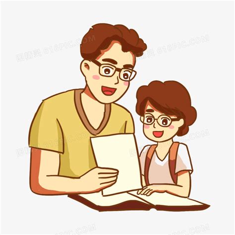 一组爸爸妈妈辅导写作业套图合集元素六图片免费下载 PNG素材 编号1l0i9q25x 图精灵