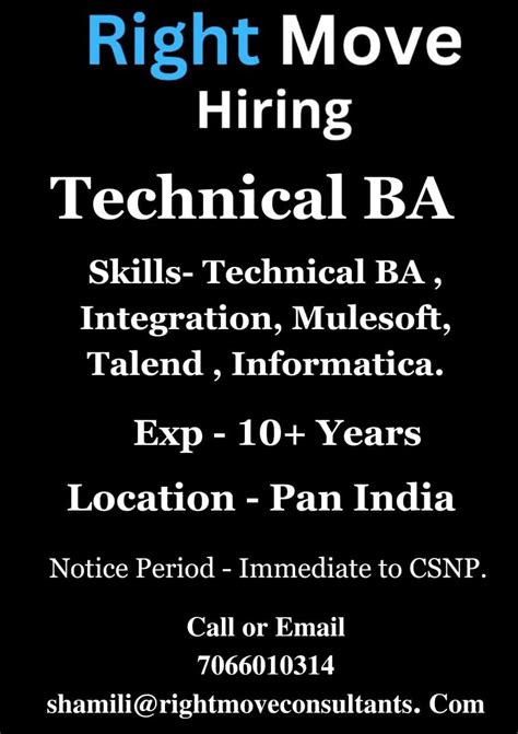 Shamili P On Linkedin Technical Ba Integration Mulesoft Talend Informatica Hiring