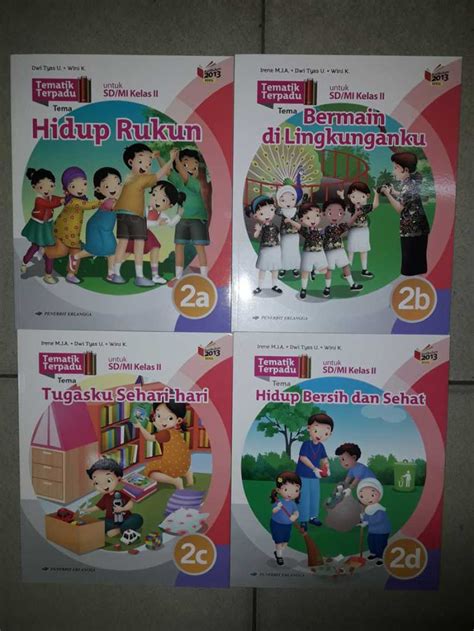 Promo Paket Buku Tematik Terpadu 2 A B C D Sd Mi Kelas Ii Kur 2013 Edisi Rev Diskon 23 Di
