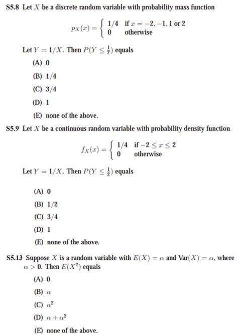 s5 8 ﻿let x ﻿be a discrete random variable with