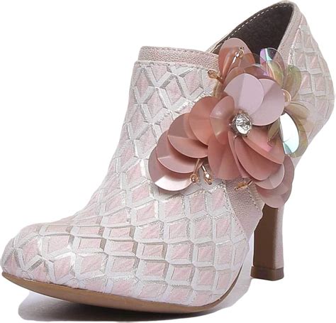 Ruby Shoo Womens Electra Brocade Jewelled Bootie Uk Shoes