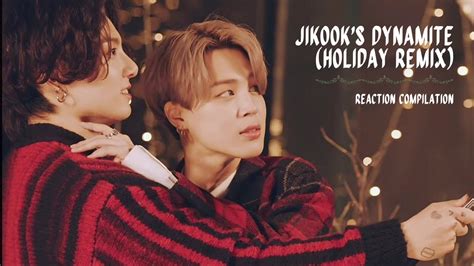 BTS Dynamite Holiday Remix Jimin Jungkook Jikooks Cut Reaction Compilation YouTube