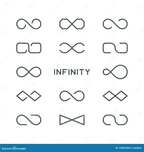 Thin Line Infinity Symbol Vector Illustration