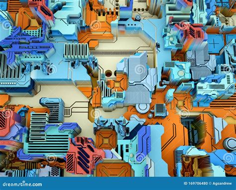 Displacement Technology Stock Illustration Illustration Of