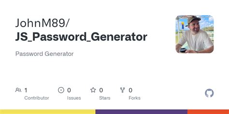 Github Johnm Js Password Generator Password Generator