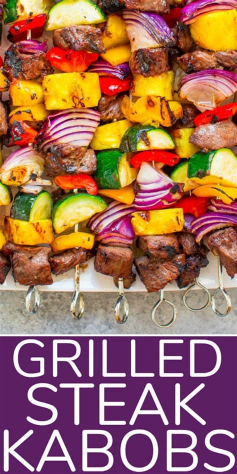 Grilled Steak Kabobs Recipe Fast And Easy Averie Cooks