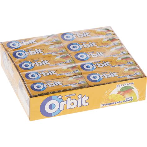УП. Жевательная резинка «Orbit» тропическое манго, 30x13.6 г купить в ...