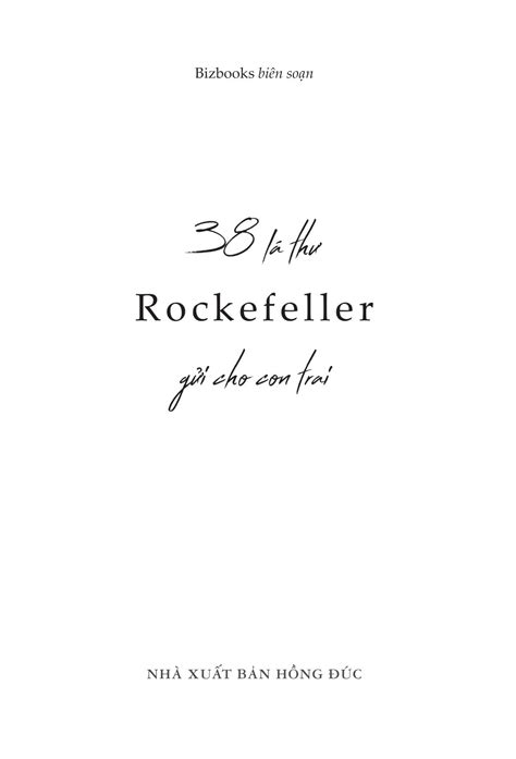 Sách 38 Lá Thư Rockefeller Gửi Cho Con Trai Fahasacom