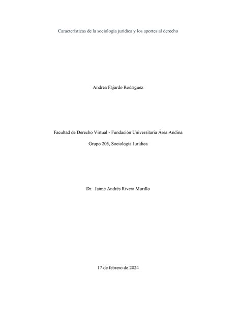 Características De La Sociología Jurídica Y Los Aportes Al Derecho