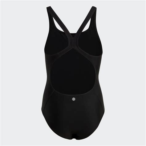 Adidas Solid Small Logo Swimsuit Black Adidas Uk