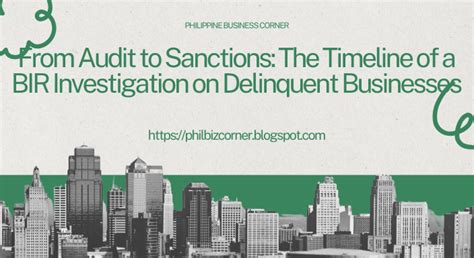 From Audit To Sanctions The Timeline Of A Bir Investigation On