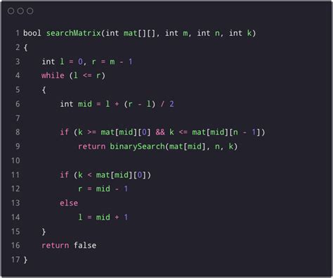 Search In A Row Wise Sorted 2d Matrix