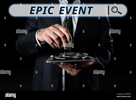 Writing Displaying Text Epic Event Internet Concept Pertaining To A