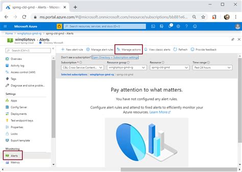 チュートリアル アラートとアクション グループを使用して Azure Spring Apps のリソースを監視する Microsoft