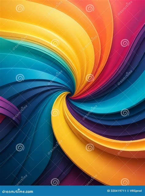 Vibrant Swirl Of Colorful Abstract Layers Stock Illustration Illustration Of Abstract Fluid