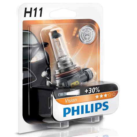 Купить Лампа галогеновая philips H11 12V 55W PGJ19-2 Vision+30% в ...