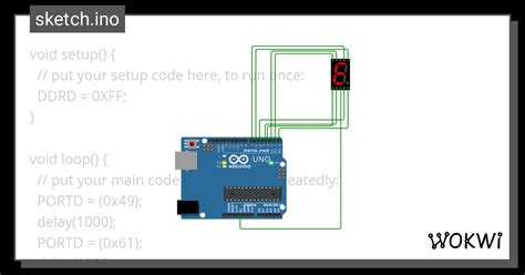 7 segment register wokwi esp32 stm32 arduino simulator