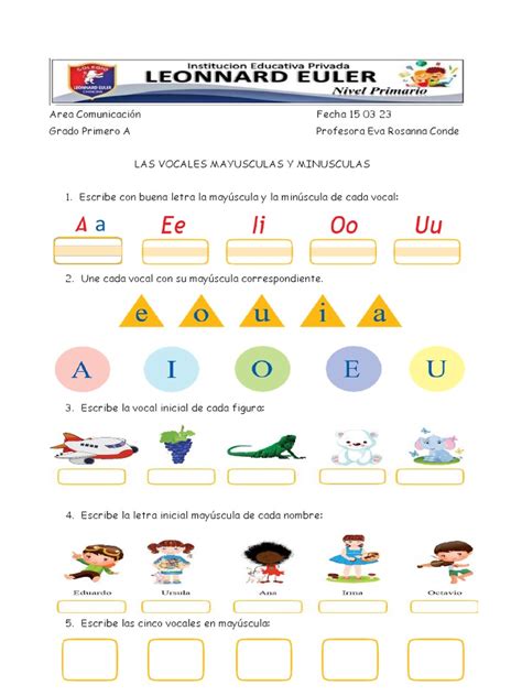 Las Vocales Mayusculas Y Minuscula Pdf