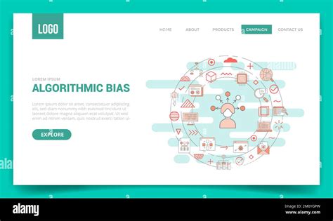 Algorithmic Bias Concept With Circle Icon For Website Template Or