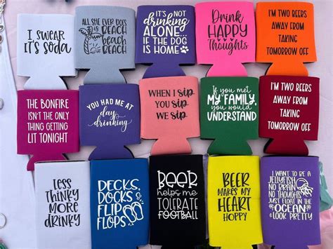 Funny Koozies Custom Design Drink Holders T For Friend Summer