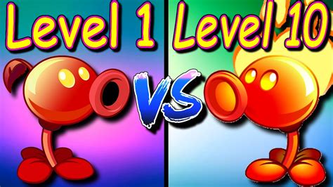 Fire Peashooter Level 1 Vs Max Level Pvz 2 Gameplay Youtube