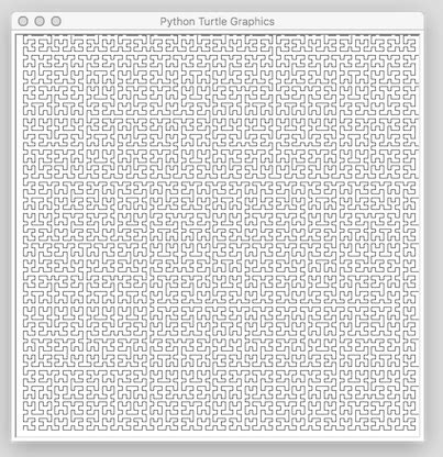 Python Why Is This Hilbert Curve Not Drawing Stack Overflow