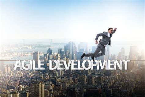 Agile Transformation Concept With Businessman Walking On Tight Rope