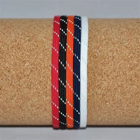 6 Mm White With Blue Stripes Nylon Shoe Laces 40 Inches At Best Price