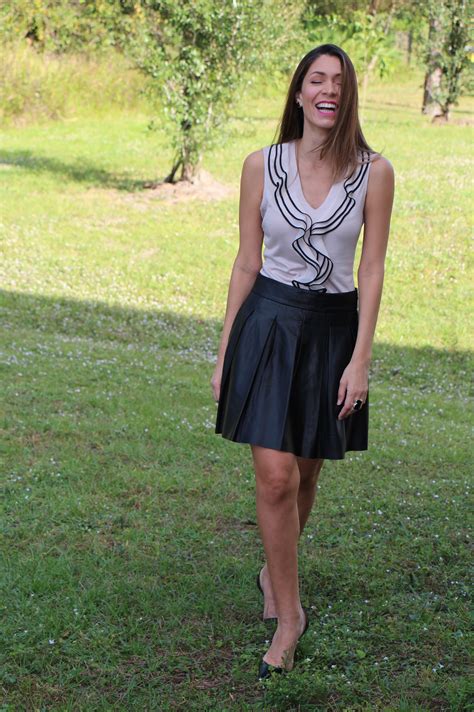Leather Skirt Be Happy Girl