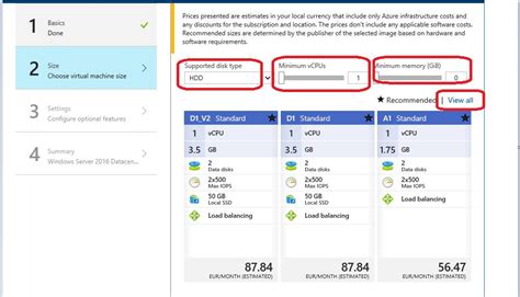 Powershell Azure Vm Size A1 Basic Not Available Server Fault