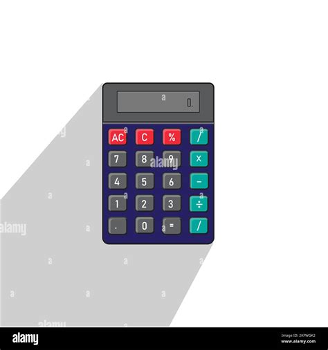 Basic Calculator With Set Of Digits Isolated On White Flat Design Eps 10 Vector Illustration