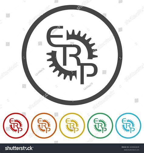 Erp Logo Icon Set Icons Color Stock Illustration 2220422639 Shutterstock