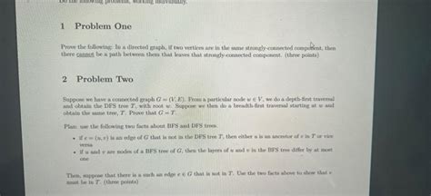 1 Problem One Prove The Following In At Directed