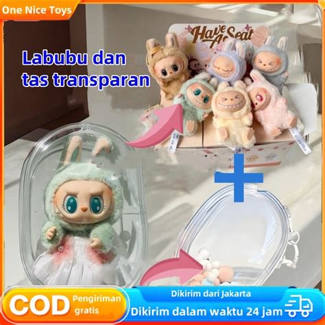 Jual Labubu V2 Have A Seat And Pouch Bag Pvc Bisa Dada Ququ Hehe Sisi