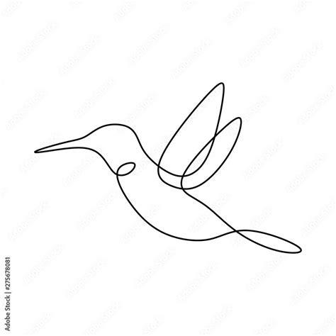 Bird Continuous Line Drawing Vector Illustration Minimalist Design Good