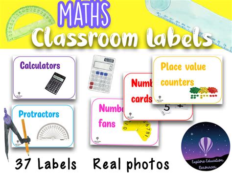 Primary Maths Resource Labels 37 Labels With Real Photographs Eyfs
