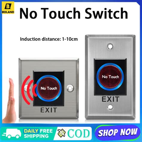 Boland Door Exit Push Button Release Switch Opener No Com Nc Led Light