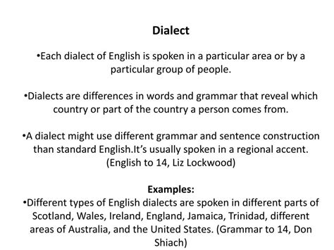 Ppt Accent And Dialect Powerpoint Presentation Free Download Id1891575