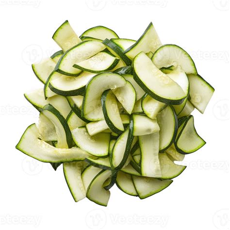 Freshly Sliced Zucchini Arranged In A Creative Pattern Perfect For