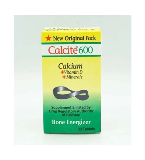 Calcite 600 Calcium Vitamin D 30tablets