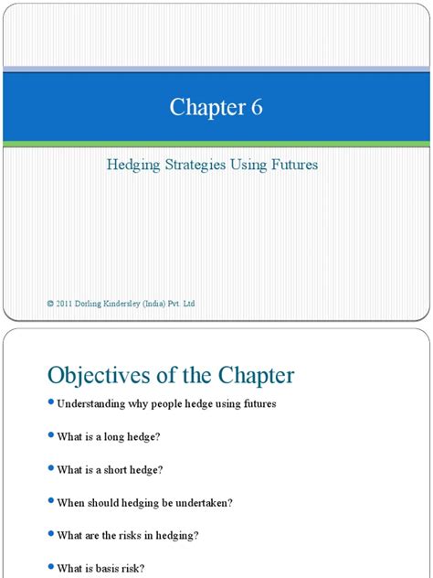 chapter 06 hedging strategies using futures pdf hedge finance futures contract