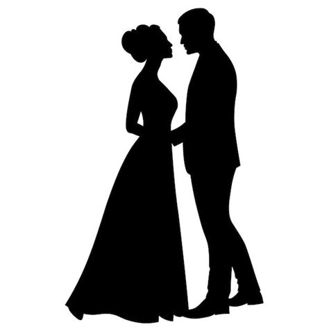 The Bride And Groom Are Standing Side By Premium Vector Freepik