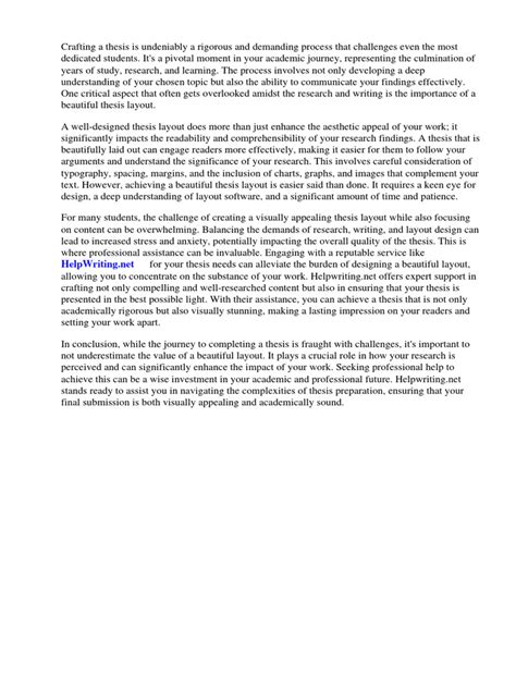 beautiful thesis layout pdf