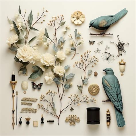 Premium Vector Realistic Vector Shabby Chic Elements On White Background