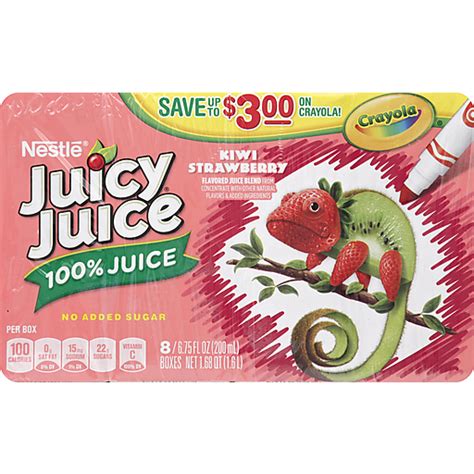 Nestle Juicy Juice Disney Pixar Cars 2 100 Juice All Natural Kiwi Strawberry Juice Boxes 8 Pk